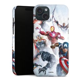DeinDesign iPhone 15 Plus Handy Premium Case Smartphone Handyh&uuml;lle Schutzh&uuml;lle gl&auml;nzend Marvel Avengers Official Licensed Product Premium Case