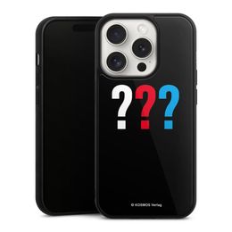 DeinDesign iPhone 15 Pro Handy Gallery Case Handyh&uuml;lle 9H Geh&auml;rtetes Glas R&uuml;ckseite H&uuml;lle Official Licensed Product Die Drei ??? Logo Gallery Case