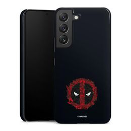 DeinDesign Galaxy S22 Handy Premium Case Smartphone Handyh&uuml;lle Schutzh&uuml;lle gl&auml;nzend Logo Marvel Deadpool Premium Case