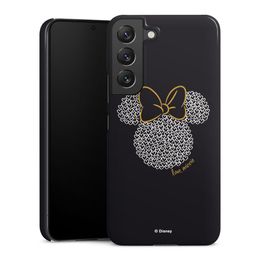 DeinDesign Galaxy S22 Handy Premium Case Smartphone Handyh&uuml;lle Schutzh&uuml;lle gl&auml;nzend Minnie Mouse Muster Disney Premium Case