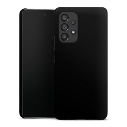 DeinDesign Galaxy A53 5G Handy Premium Case Smartphone Handyh&uuml;lle Schutzh&uuml;lle gl&auml;nzend Unicoloured Black Colour Premium Case