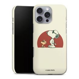 DeinDesign iPhone 16 Pro Max Handy Premium Case Smartphone Handyh&uuml;lle Schutzh&uuml;lle gl&auml;nzend Snoopy Official Licensed Product Kindheit Premium Case