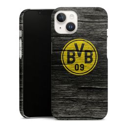 DeinDesign iPhone 14 Handy Premium Case Smartphone Handyh&uuml;lle Schutzh&uuml;lle matt Wooden Look Bvb Borussia Dortmund Premium Case