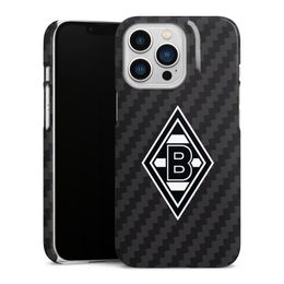DeinDesign iPhone 13 Pro Handy Premium Case Smartphone Handyh&uuml;lle Schutzh&uuml;lle gl&auml;nzend Borussia M&ouml;nchengladbach Carbon Gladbach Premium Case