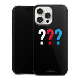 DeinDesign iPhone 15 Pro Max Handy Gallery Case Handyh&uuml;lle 9H Geh&auml;rtetes Glas R&uuml;ckseite H&uuml;lle Official Licensed Product Die Drei ??? Logo Gallery Case