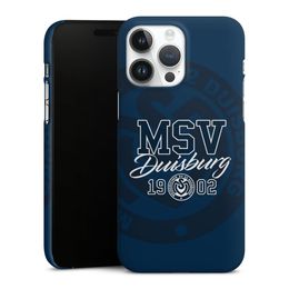 DeinDesign iPhone 14 Pro Max Handy Premium Case Smartphone Handyh&uuml;lle Schutzh&uuml;lle matt Soccer Merchandise Msv Duisburg Premium Case