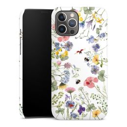 DeinDesign iPhone 12 Pro Max Handy Premium Case Smartphone Handyh&uuml;lle Schutzh&uuml;lle matt Flowers Bee Muster Premium Case