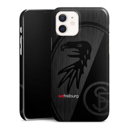 DeinDesign iPhone 12 Handy Premium Case Smartphone Handyh&uuml;lle Schutzh&uuml;lle gl&auml;nzend Sc Freiburg Official Licensed Product Metallic Look Premium Case