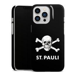 DeinDesign iPhone 13 Pro Handy Premium Case Smartphone Handyh&uuml;lle Schutzh&uuml;lle gl&auml;nzend Totenkopf Fc St. Pauli Official Licensed Product Premium Case