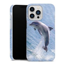 DeinDesign iPhone 13 Pro Handy Premium Case Smartphone Handyh&uuml;lle Schutzh&uuml;lle matt Wale Ocean Dolphin Premium Case