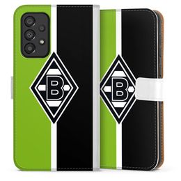 DeinDesign Galaxy A33 5G Handy Klapph&uuml;lle Handyh&uuml;lle aus Kunst Leder wei&szlig; Flip Case Gladbach Bundesliga Borussia M&ouml;nchengladbach Sideflip mit Lasche