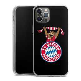 DeinDesign iPhone 12 Pro Max Handy Silikon H&uuml;lle Case transparent Handyh&uuml;lle Bernie Official Licensed Product Fc Bayern M&uuml;nchen Silikon Case