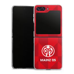 DeinDesign Galaxy Z Flip 5 Handy Hard Case Schutzh&uuml;lle transparent Smartphone Handy H&uuml;lle Official Licensed Product Merchandise Mainz 05 Hard Case