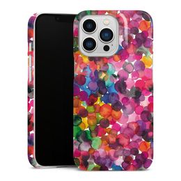 DeinDesign iPhone 13 Pro Handy Premium Case Smartphone Handyh&uuml;lle Schutzh&uuml;lle gl&auml;nzend Water Colour Colourful Points Premium Case