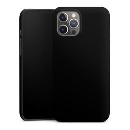 DeinDesign iPhone 12 Pro Max Handy Premium Case Smartphone Handyh&uuml;lle Schutzh&uuml;lle matt Colour Black Unicoloured Premium Case