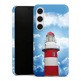 DeinDesign Galaxy S24 Handy Premium Case Smartphone Handyh&uuml;lle Schutzh&uuml;lle gl&auml;nzend Cloud Lighthouse Sky Premium Case