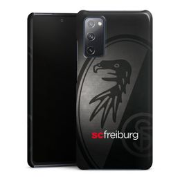 DeinDesign Galaxy S20 FE Handy Premium Case Smartphone Handyh&uuml;lle Schutzh&uuml;lle gl&auml;nzend Official Licensed Product Sc Freiburg Metallic Look Premium Case