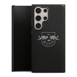 DeinDesign Galaxy S24 Ultra Handy Premium Case Smartphone Handyh&uuml;lle Schutzh&uuml;lle gl&auml;nzend Rb Leipzig Carbon Metallic Look Premium Case