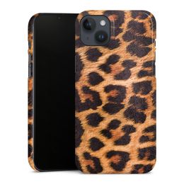 DeinDesign iPhone 14 Plus Handy Premium Case Smartphone Handyh&uuml;lle Schutzh&uuml;lle gl&auml;nzend Animal Print Leopard Fur Premium Case