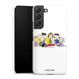 DeinDesign Galaxy S22 Handy Premium Case Smartphone Handyh&uuml;lle Schutzh&uuml;lle gl&auml;nzend Peanuts Kindheit Merchandise Premium Case