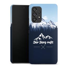 DeinDesign Galaxy A53 5G Handy Premium Case Smartphone Handyh&uuml;lle Schutzh&uuml;lle gl&auml;nzend Wanderlust Sky Mountain Premium Case