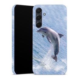DeinDesign Galaxy A55 5G Handy Premium Case Smartphone Handyh&uuml;lle Schutzh&uuml;lle matt Wale Ocean Dolphin Premium Case