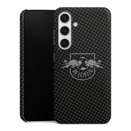 DeinDesign Galaxy S24 Handy Premium Case Smartphone Handyh&uuml;lle Schutzh&uuml;lle gl&auml;nzend Rb Leipzig Carbon Metallic Look Premium Case