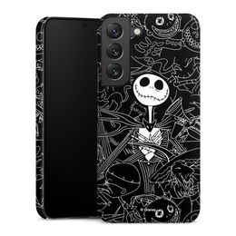 DeinDesign Galaxy S22 Handy Premium Case Smartphone Handyh&uuml;lle Schutzh&uuml;lle gl&auml;nzend Disney Nightmare Before Christmas Halloween Premium Case