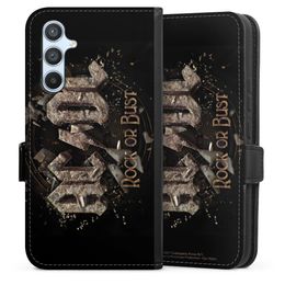 DeinDesign Galaxy A54 5G Handy Klapph&uuml;lle Handyh&uuml;lle aus Kunst Leder schwarz Flip Case Rock Or Bust Official Licensed Product Acdc Sideflip mit Lasche