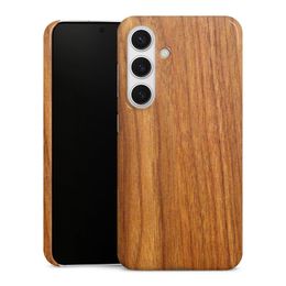DeinDesign Galaxy S24 Handy Premium Case Smartphone Handyh&uuml;lle Schutzh&uuml;lle gl&auml;nzend Larch Wood Wooden Look Premium Case