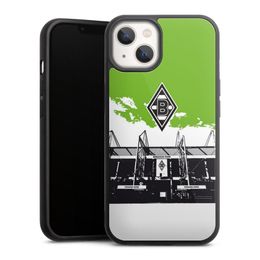 DeinDesign iPhone 13 Handy Gallery Case Handyh&uuml;lle 9H Geh&auml;rtetes Glas R&uuml;ckseite H&uuml;lle Merchandise Borussia M&ouml;nchengladbach Stadium Gallery Case