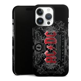 DeinDesign iPhone 14 Pro Handy Premium Case Smartphone Handyh&uuml;lle Schutzh&uuml;lle matt Merchandise Black Ice Acdc Premium Case