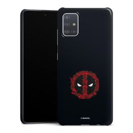 DeinDesign Galaxy A51 Handy Premium Case Smartphone Handyh&uuml;lle Schutzh&uuml;lle gl&auml;nzend Logo Marvel Deadpool Premium Case