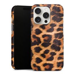 DeinDesign iPhone 15 Pro Handy Premium Case Smartphone Handyh&uuml;lle Schutzh&uuml;lle matt Animal Print Leopard Fur Premium Case