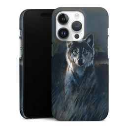 DeinDesign iPhone 14 Pro Handy Premium Case Smartphone Handyh&uuml;lle Schutzh&uuml;lle matt Wolf Painting Nature Premium Case