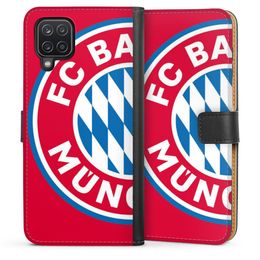 DeinDesign Galaxy A12 Handy Klapph&uuml;lle Handyh&uuml;lle aus Kunst Leder schwarz Flip Case Fc Bayern M&uuml;nchen Fcb Official Licensed Product Sideflip mit langer Lasche