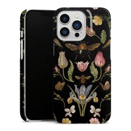 DeinDesign iPhone 13 Pro Handy Premium Case Smartphone Handyh&uuml;lle Schutzh&uuml;lle gl&auml;nzend Flower Wreath Bee Blossom Premium Case