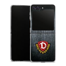 DeinDesign Galaxy Z Flip 5 Handy Hard Case Schutzh&uuml;lle transparent Smartphone Handy H&uuml;lle Sg Dynamo Dresden Official Licensed Product Sgd Hard Case