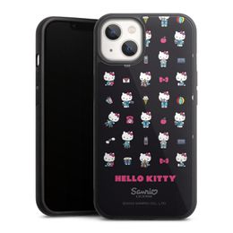 DeinDesign iPhone 13 Handy Gallery Case Handyh&uuml;lle 9H Geh&auml;rtetes Glas R&uuml;ckseite H&uuml;lle Hello Kitty Kindheit Merchandise Gallery Case