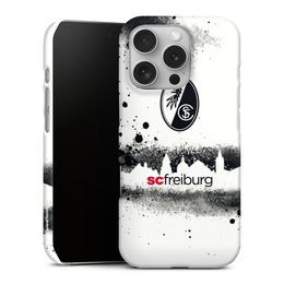 DeinDesign iPhone 16 Pro Handy Premium Case Smartphone Handyh&uuml;lle Schutzh&uuml;lle matt Skyline Sc Freiburg Logo Premium Case