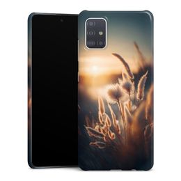 DeinDesign Galaxy A51 Handy Premium Case Smartphone Handyh&uuml;lle Schutzh&uuml;lle gl&auml;nzend Sun Pampasgras Nature Premium Case