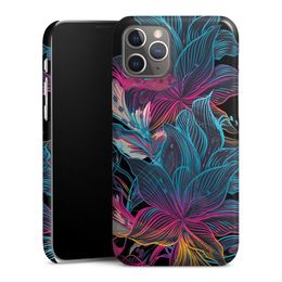 DeinDesign iPhone 12 Pro Handy Premium Case Smartphone Handyh&uuml;lle Schutzh&uuml;lle gl&auml;nzend Colourful Flowers Neon Premium Case