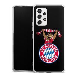 DeinDesign Galaxy A53 5G Handy Silikon H&uuml;lle Case transparent Handyh&uuml;lle Fc Bayern M&uuml;nchen Official Licensed Product Bernie Silikon Case