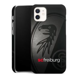DeinDesign iPhone 12 mini Handy Premium Case Smartphone Handyh&uuml;lle Schutzh&uuml;lle matt Sc Freiburg Official Licensed Product Metallic Look Premium Case
