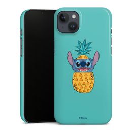 DeinDesign iPhone 14 Plus Handy Premium Case Smartphone Handyh&uuml;lle Schutzh&uuml;lle gl&auml;nzend Disney Lilo & Stitch Pineapple Premium Case