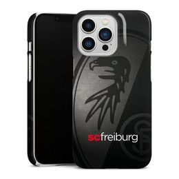 DeinDesign iPhone 13 Pro Handy Premium Case Smartphone Handyh&uuml;lle Schutzh&uuml;lle gl&auml;nzend Official Licensed Product Sc Freiburg Metallic Look Premium Case