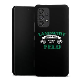 DeinDesign Galaxy A53 5G Handy Premium Case Smartphone Handyh&uuml;lle Schutzh&uuml;lle matt Tractor Farmer Wisdom Premium Case