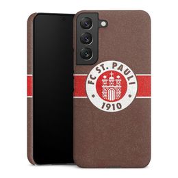 DeinDesign Galaxy S22 Handy Premium Case Smartphone Handyh&uuml;lle Schutzh&uuml;lle matt Fc St. Pauli Logo Official Licensed Product Premium Case
