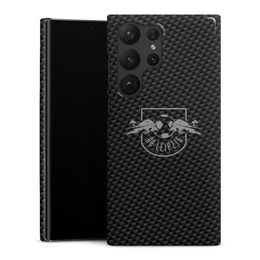 DeinDesign Galaxy S23 Ultra Handy Premium Case Smartphone Handyh&uuml;lle Schutzh&uuml;lle gl&auml;nzend Rb Leipzig Carbon Metallic Look Premium Case
