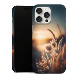 DeinDesign iPhone 15 Pro Max Handy Premium Case Smartphone Handyh&uuml;lle Schutzh&uuml;lle matt Sun Pampasgras Nature Premium Case